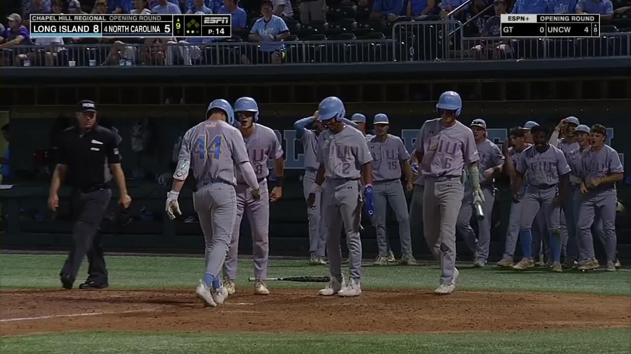 Jake Pipercic's 3-run HR gives LIU a 9th-inning lead over UNC - ESPN Video