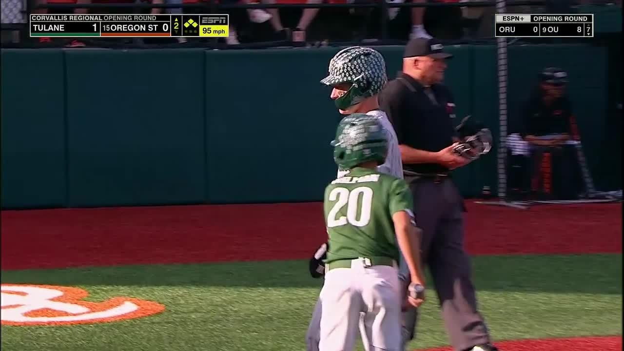 Jackson Linn with a Hit vs. Tulane - ESPN Video