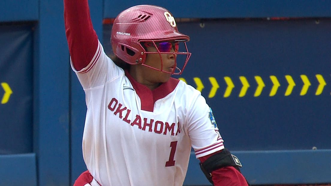 Cydney Sanders cuts Oklahoma's deficit with a 2-run HR - ESPN Video