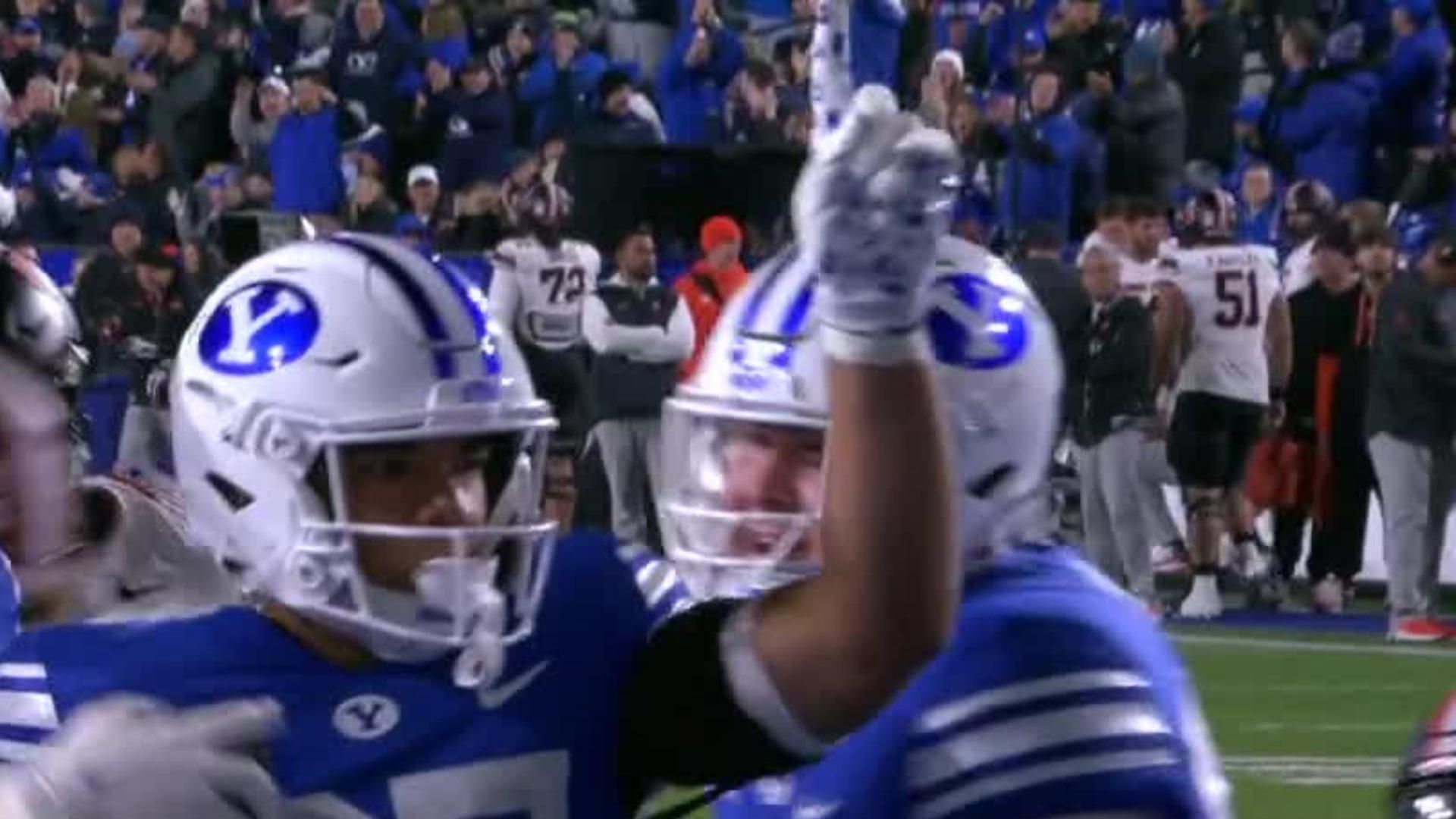 Tanner Wall's timely interception leads to BYU score - ESPN Video