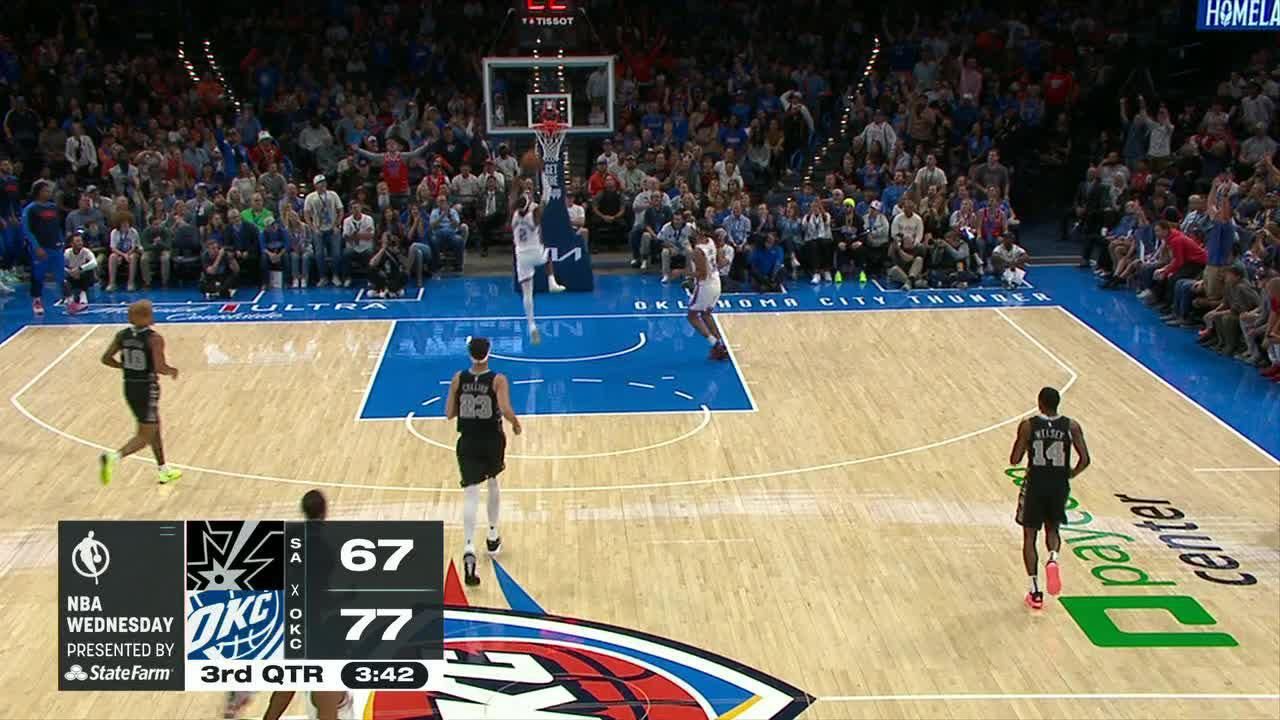 SGA capitalizes on chaos for fast-break flush - ESPN Video