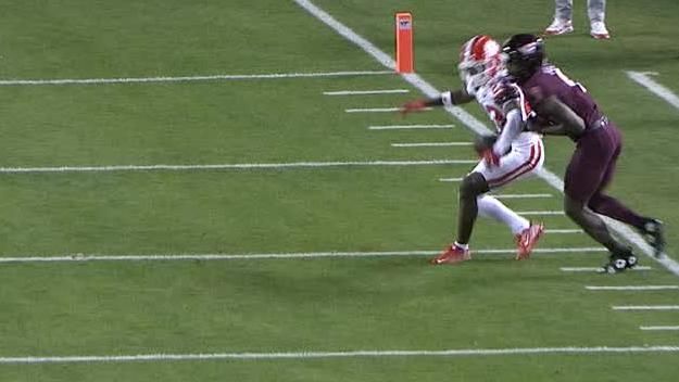 Ashton Hampton comes up with incredible one-handed INT - ESPN Video