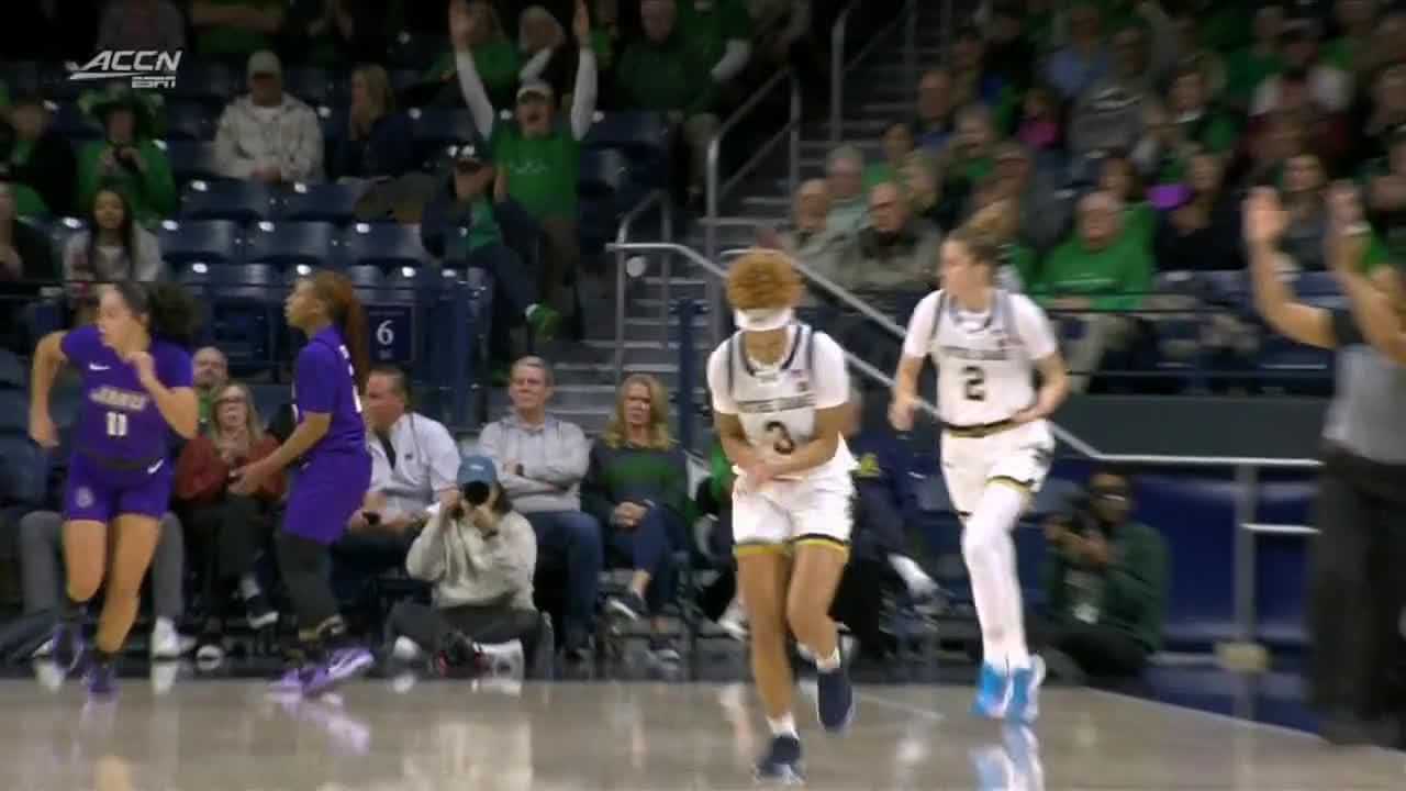 Hannah Hidalgo nails it from behind the arc - ESPN Video