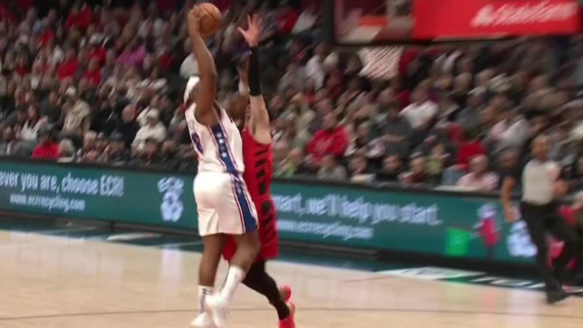 76ers' Guerschon Yabusele throws down the hammer with poster slam ...