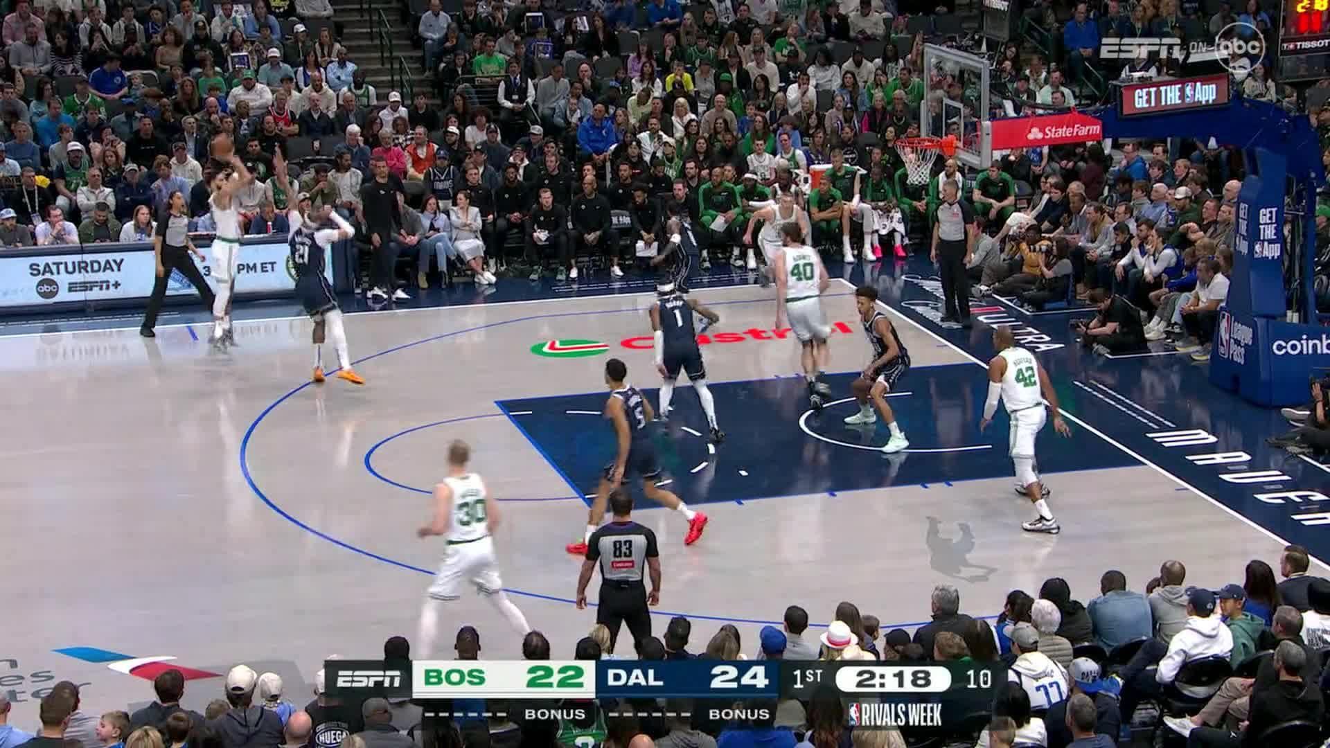 Tatum gets going with a deep 3-pointer - ESPN Video