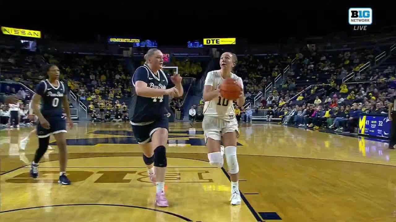 Jordan Hobbs' sweet crossover leads to a Michigan layup - ESPN Video