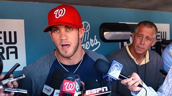 Bryce Harper debut magical for father, fans - ESPN - Fandom - ESPN ...