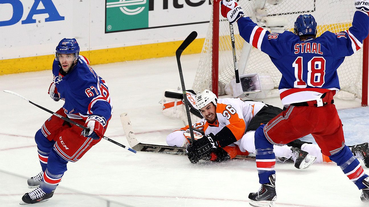 New York Rangers beat Philadelphia Flyers now face Pittsburgh Penguins ...