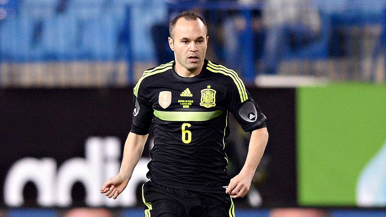 Andres Iniesta ruled out for Spain against France Macedonia knee injury ...