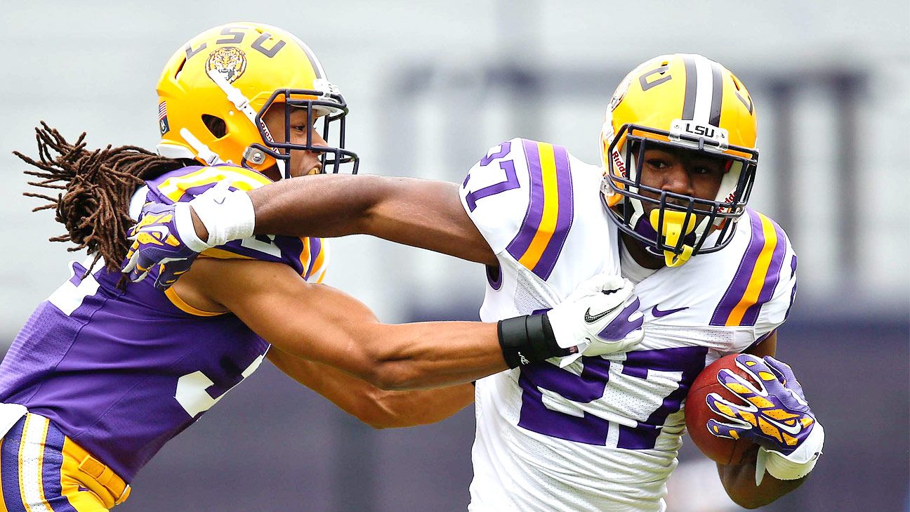 LSU Tigers football comfortable with 2014 running back depth - LSU ...
