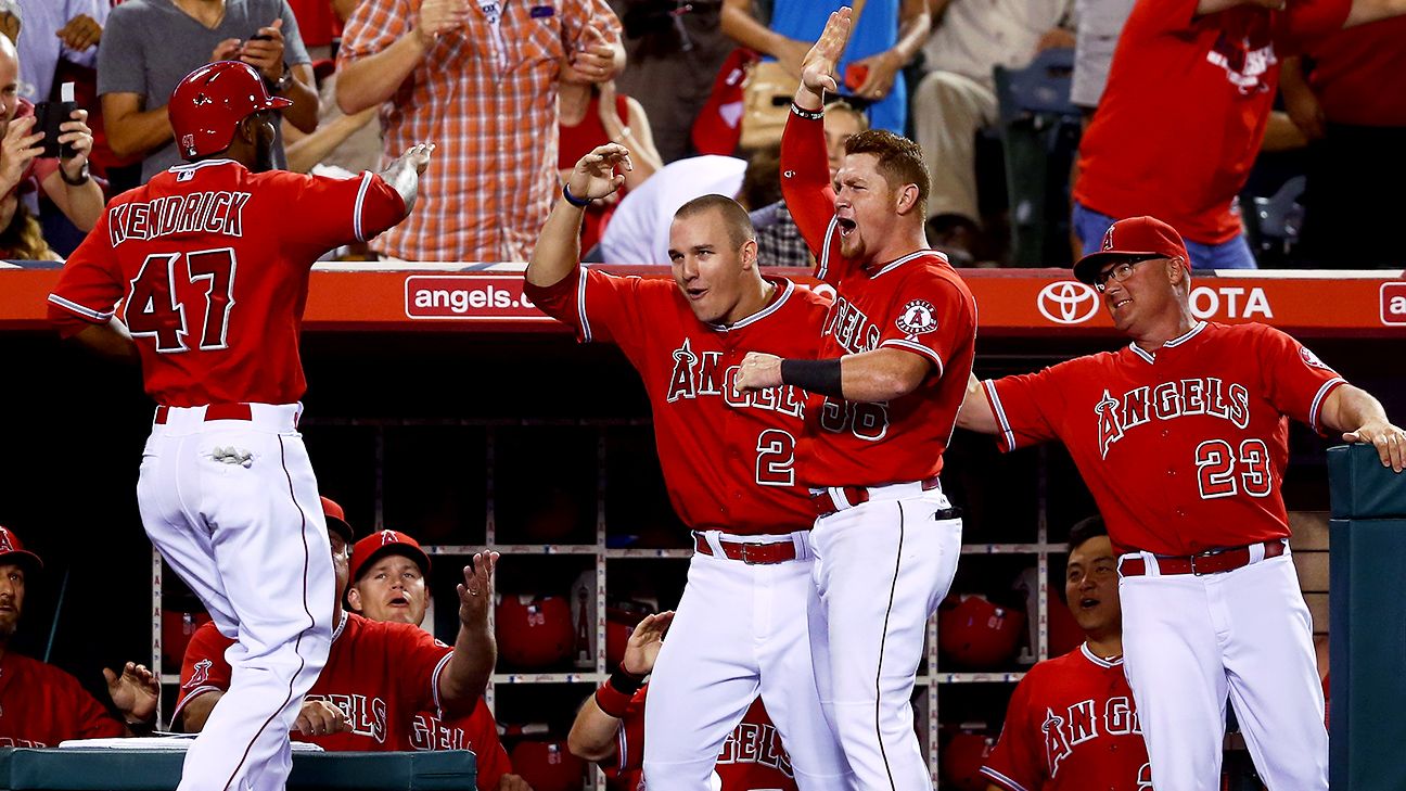 Angels clinch as Trout relishes first postseason - ESPN - Los Angeles ...