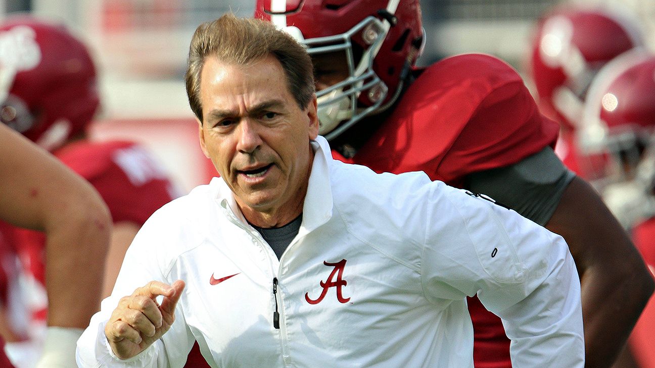 Nick Saban of Alabama Crimson Tide wins Bobby Dodd Coach of the Year - ESPN