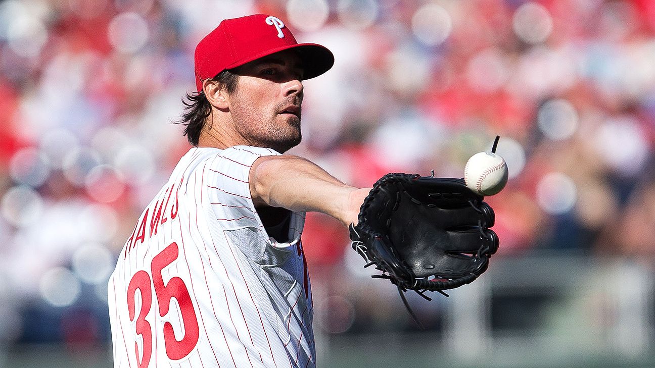 Cole Hamels of Philadelphia Phillies scratched Friday with hamstring ...