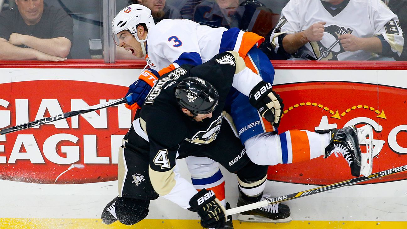 Isles' Travis Hamonic sits vs. Jackets with lower-body injury - ESPN