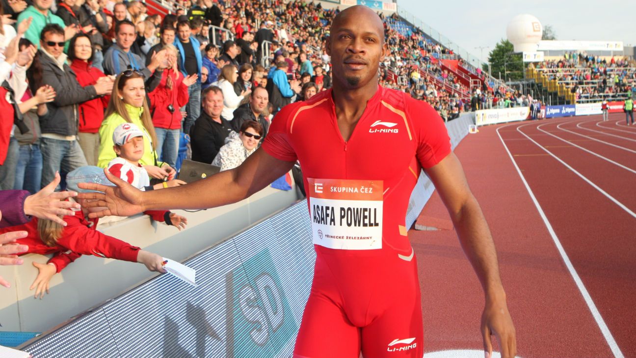 Sprinter Asafa Powell dominates 100-meter heats at Jamaica national ...