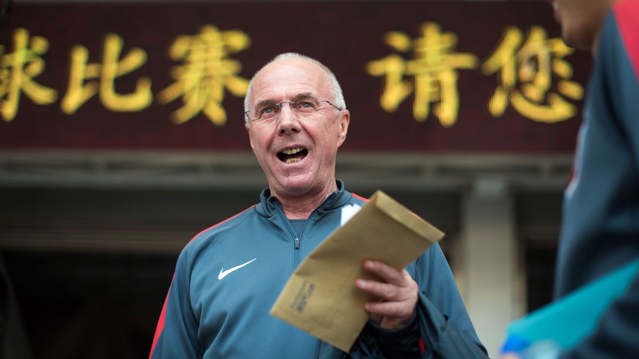 Sven-Goran Eriksson to stay as Shanghai SIPG head coach - agent - ESPN