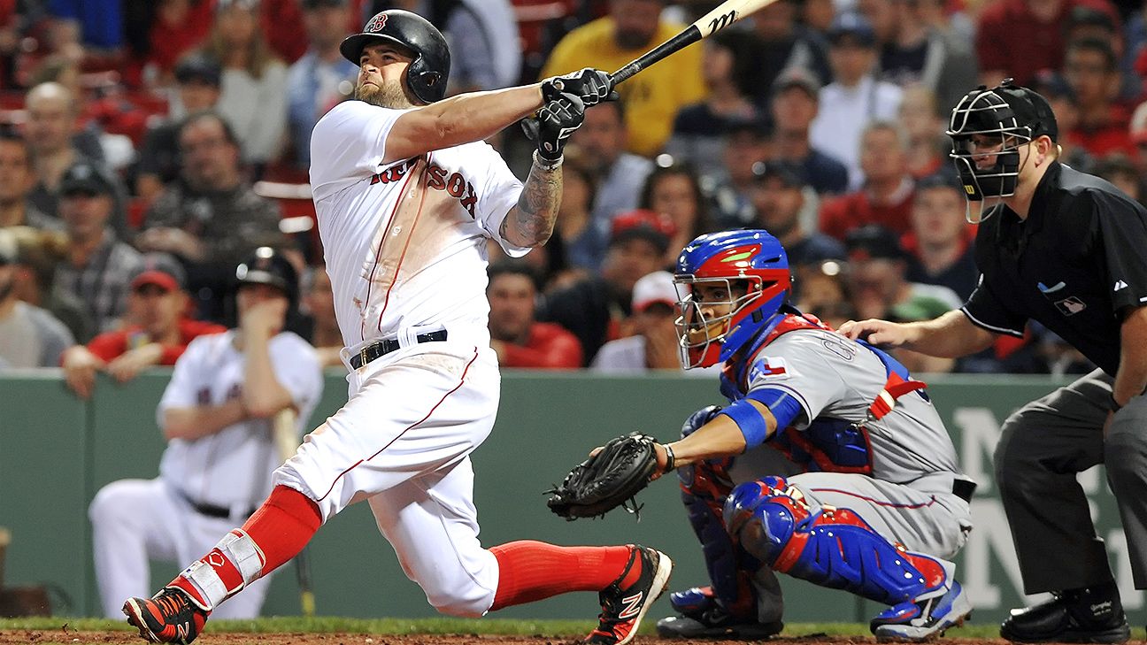 Slumping Mike Napoli gets hitting advice from teammate Dustin Pedroia ...