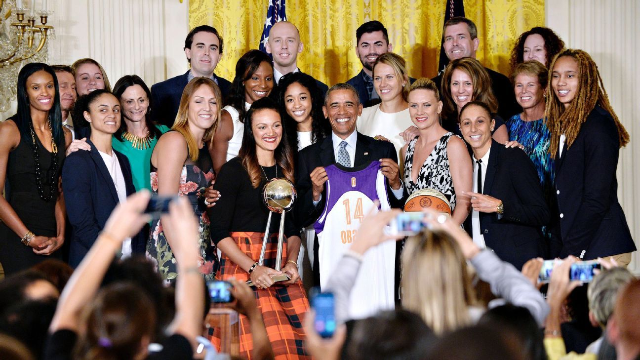WNBA champion Phoenix Mercury honored by president Barack Obama at ...