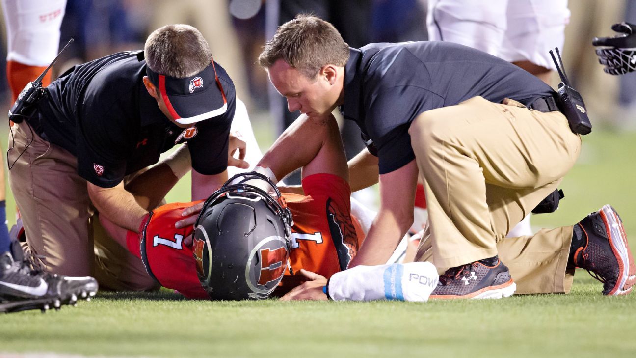 Utah Utes quarterback Travis Wilson exits game against Utah State ...