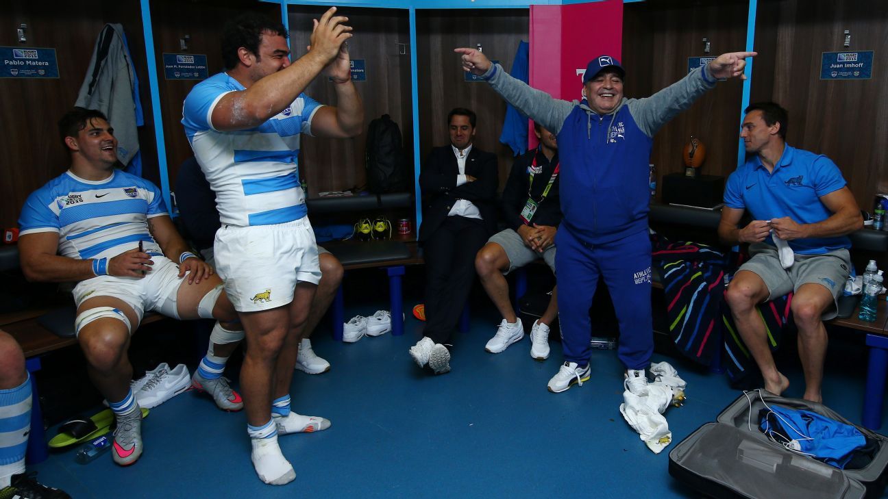 Rugby World Cup - Inside the Pumas dressing room with Diego Maradona - ESPN