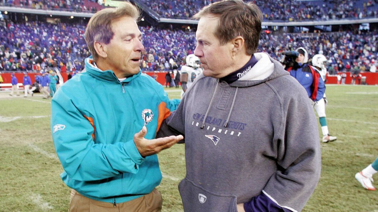 With free agency set to begin, Bill Belichick at Alabama's pro day ...