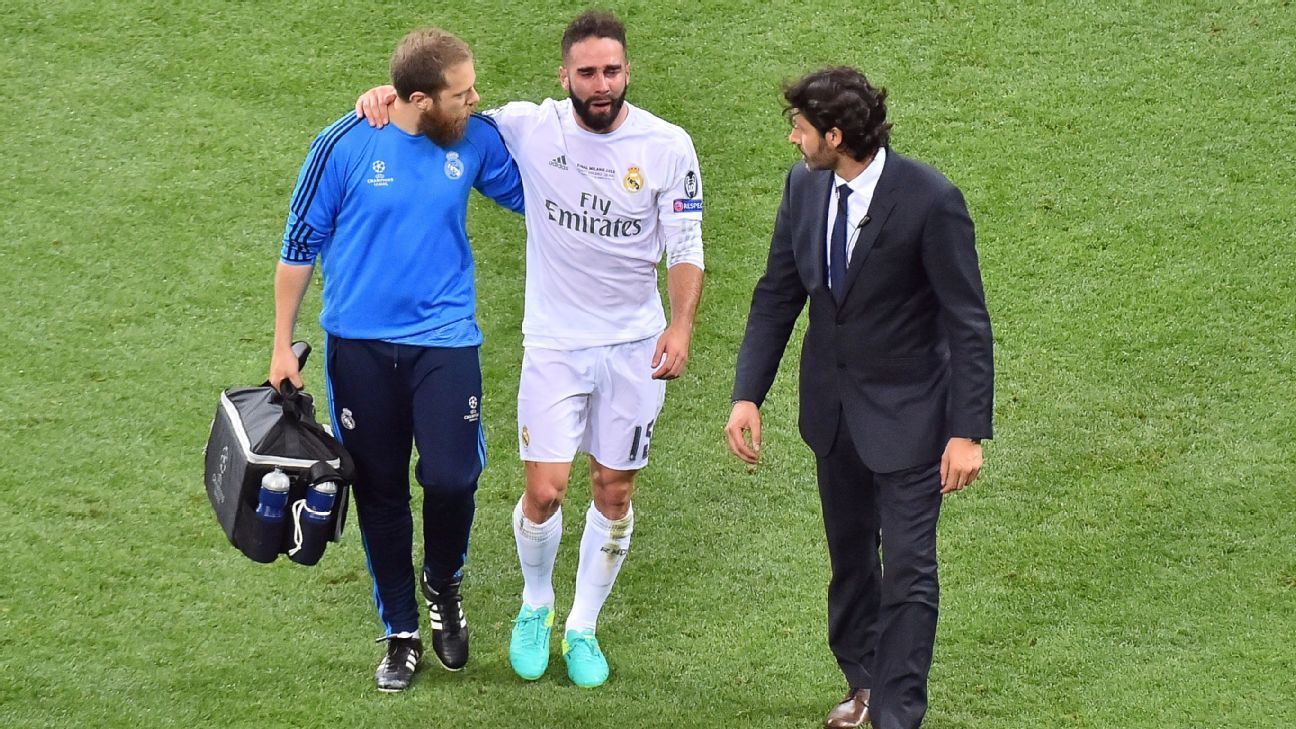 Real Madrid's Dani Carvajal has grade two tear of hip flexor muscles - ESPN