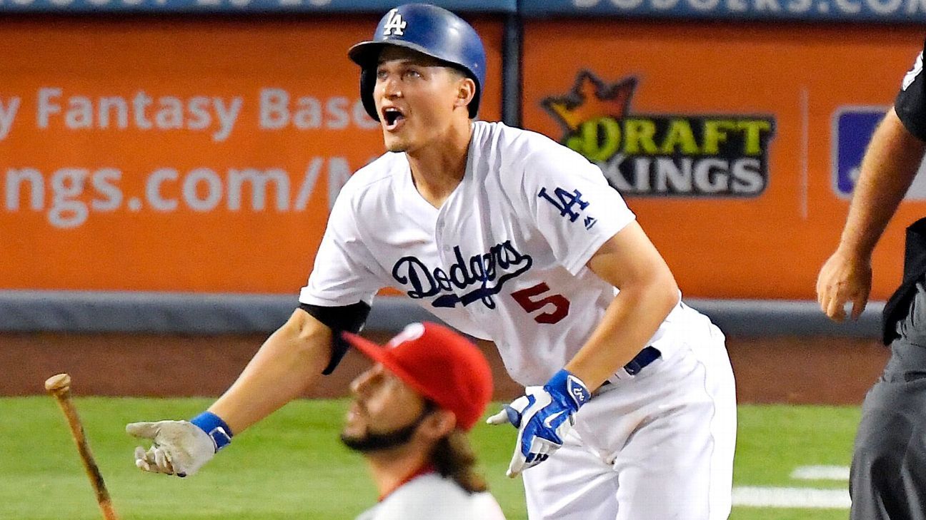 Corey Seager's two home runs powers Dodgers' win, makes history - ESPN - Los Angeles - Dodgers ...
