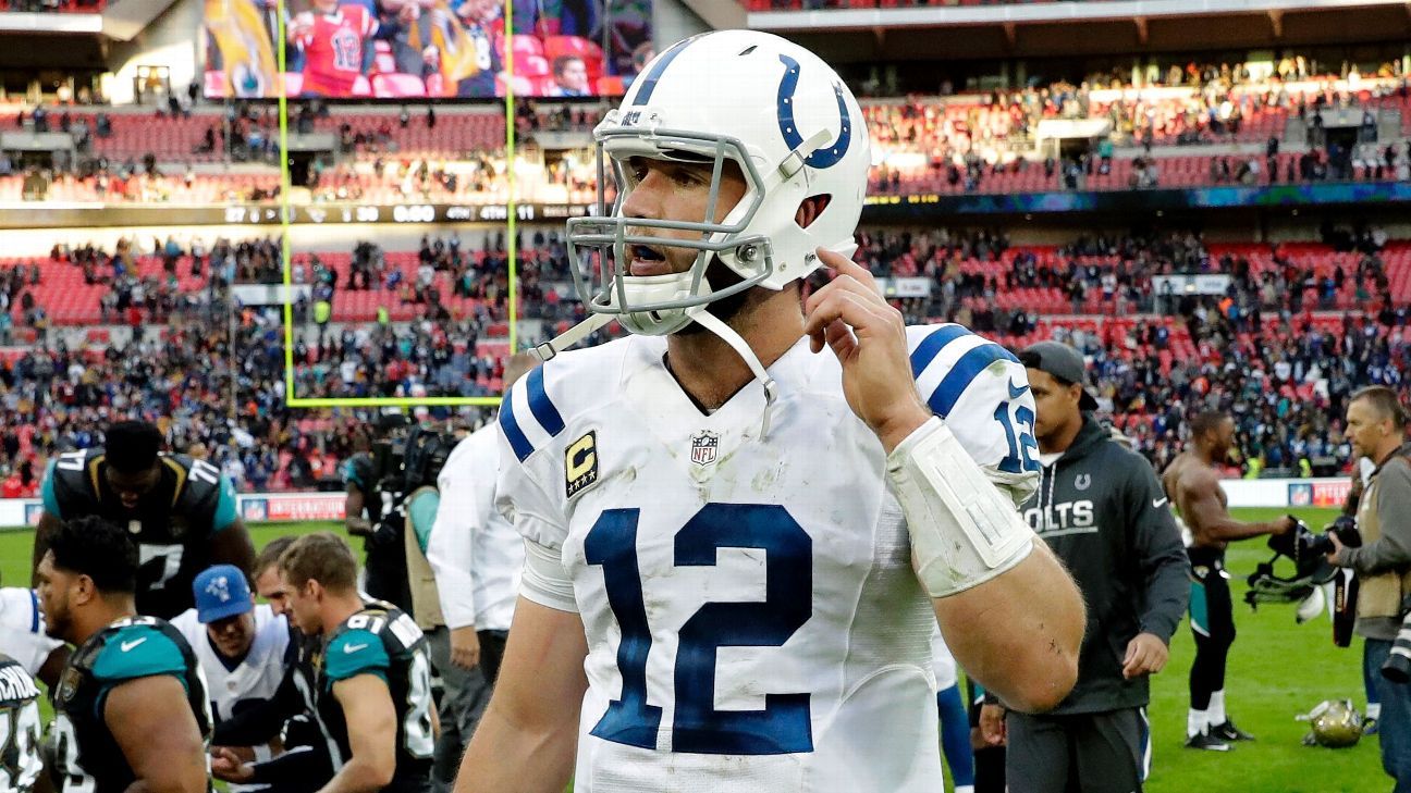 Colts lose Andrew Luck, move within game of Houston in AFC South - ESPN ...