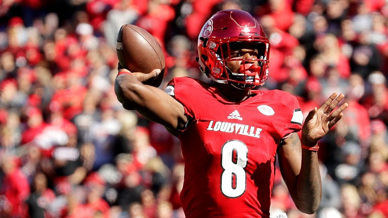 ACC helmet stickers: Louisville Cardinals' Lamar Jackson strikes pose ...