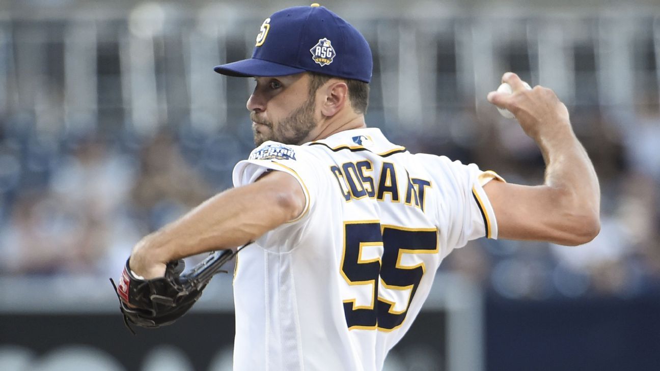 San Diego Padres put Jarred Cosart on DL with hamstring strain