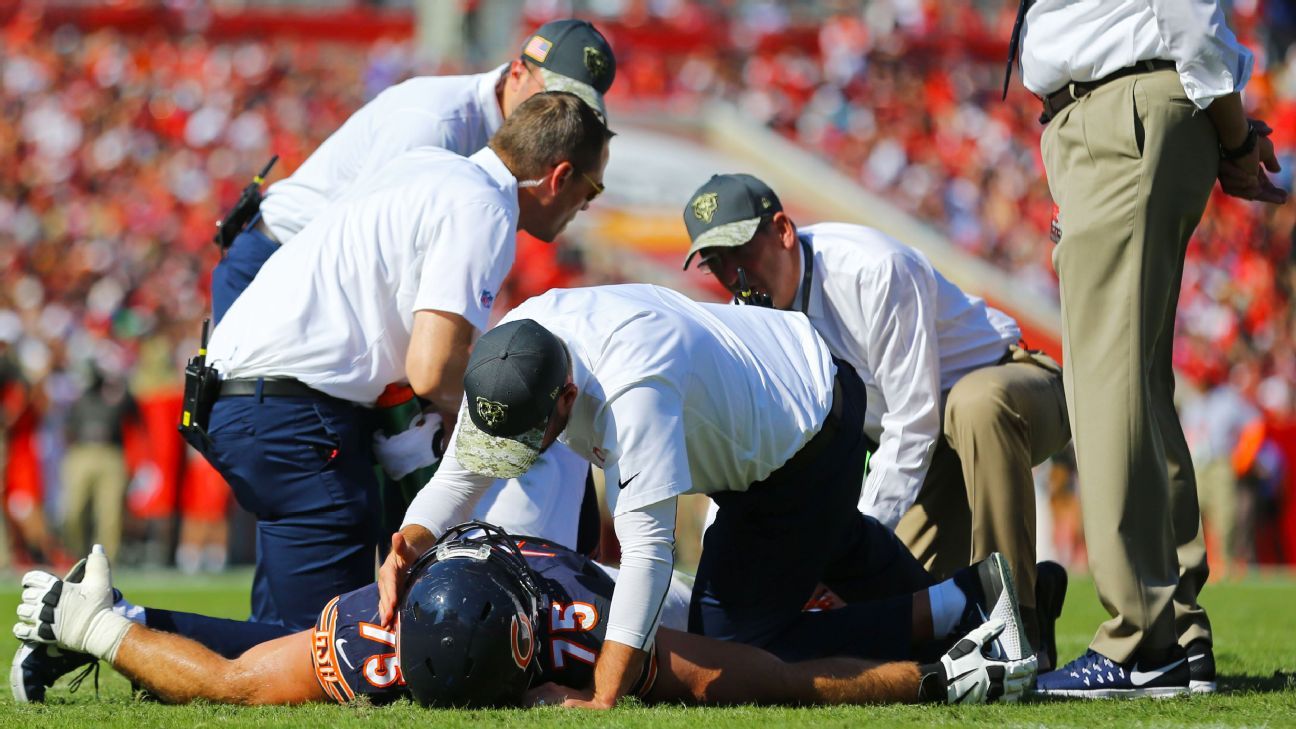 Kyle Long, Chicago Bears offensive lineman, placed on IR with right ...