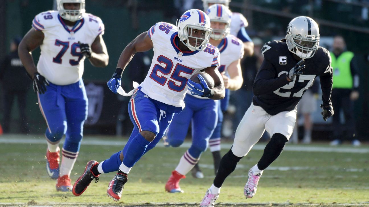 LeSean McCoy tops 1,000 yards from scrimmage for seventh time - ESPN ...