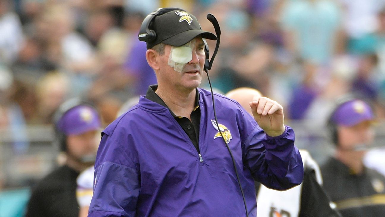 Vikings coach Mike Zimmer to have two more surgeries on right eye - ESPN