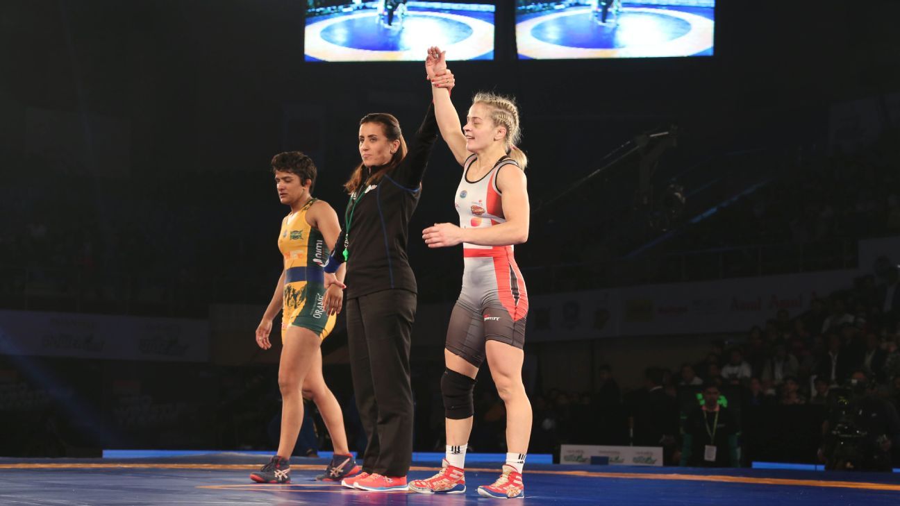 Three-time Olympic medallist Azerbaijani wrestler Mariya StadnikMariya ...