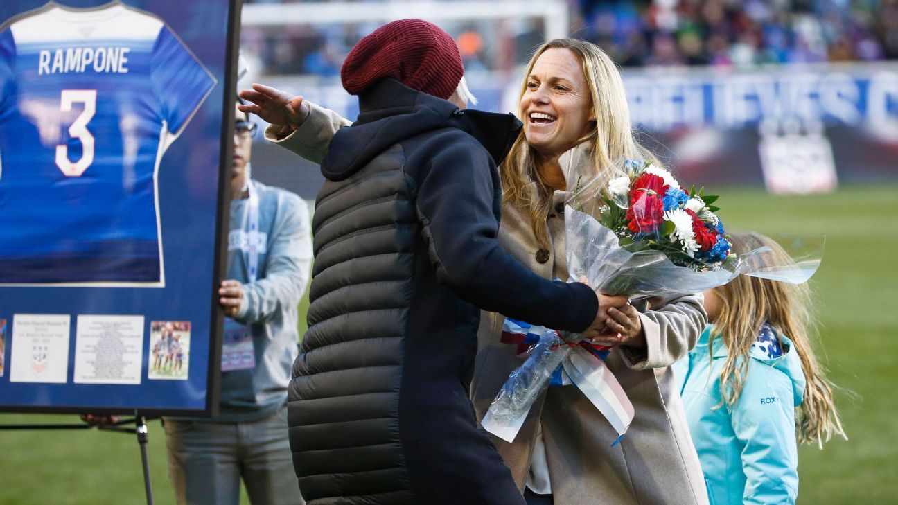 USWNT honors longtime captain Christie Rampone in ceremony - ESPN