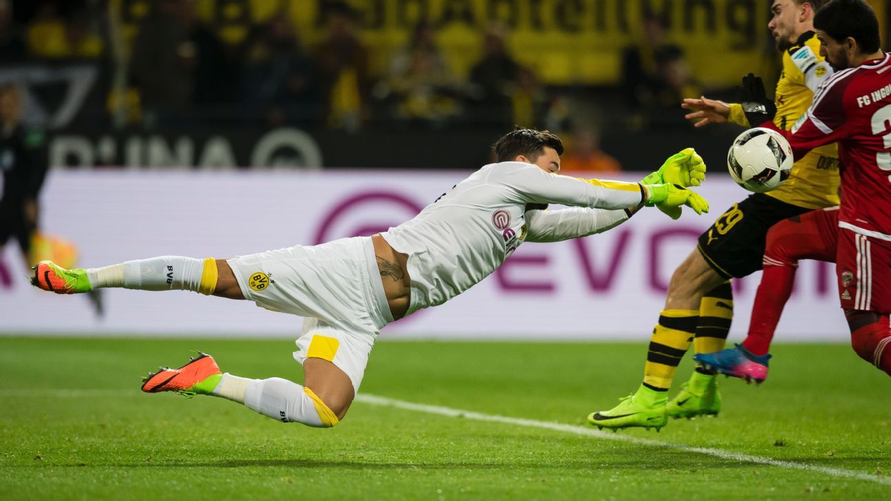 Borussia Dortmund goalkeeper Roman Burki's strange prematch ritual - ESPN