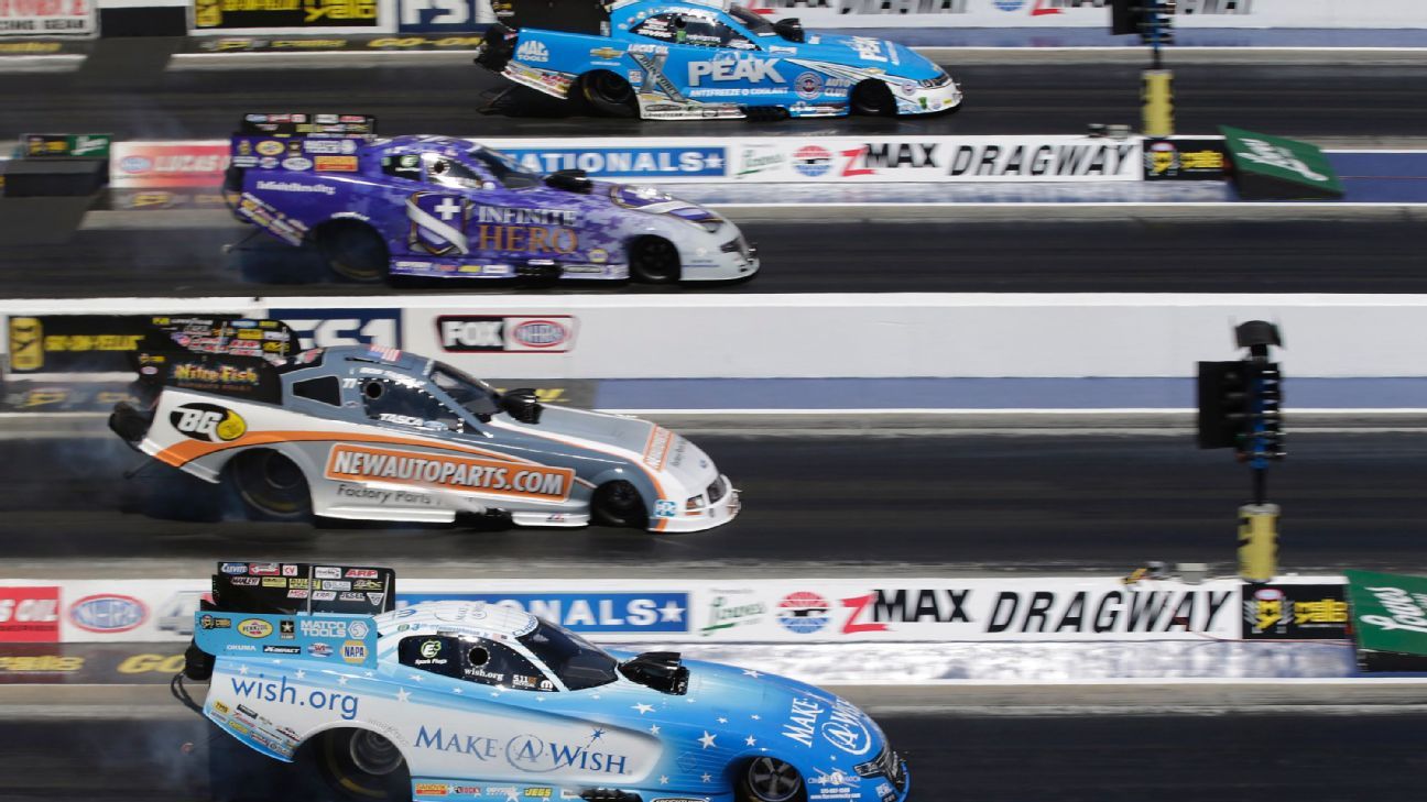 Four-Wide Nationals bring a unique challenge for NHRA drivers - ESPN