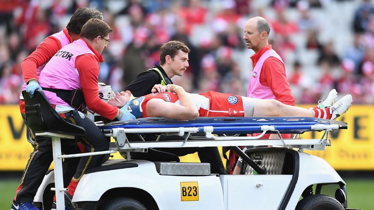 Gary Rohan stretchered off MCG during AFL clash - ESPN