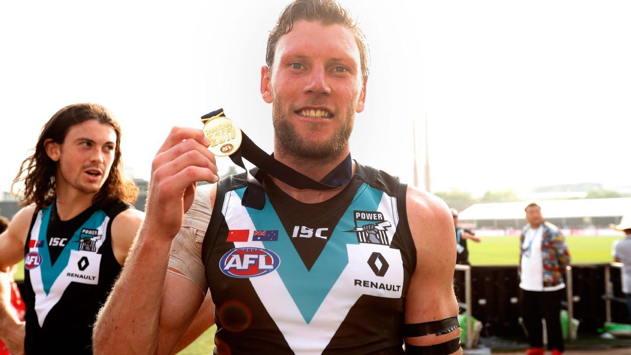 Brad Ebert Port Adelaide contract talks AFL - ESPN