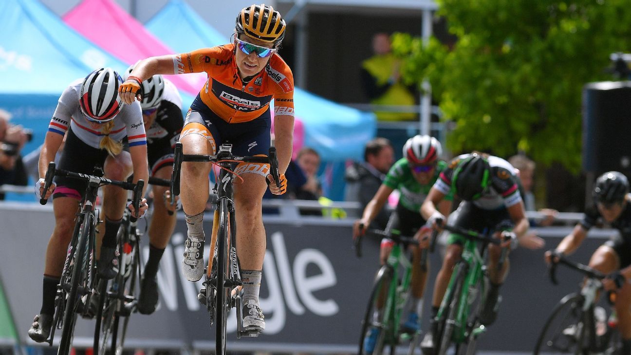 Amy Pieters wins second stage of Women's Tour after sprint finish in Stoke - ESPN