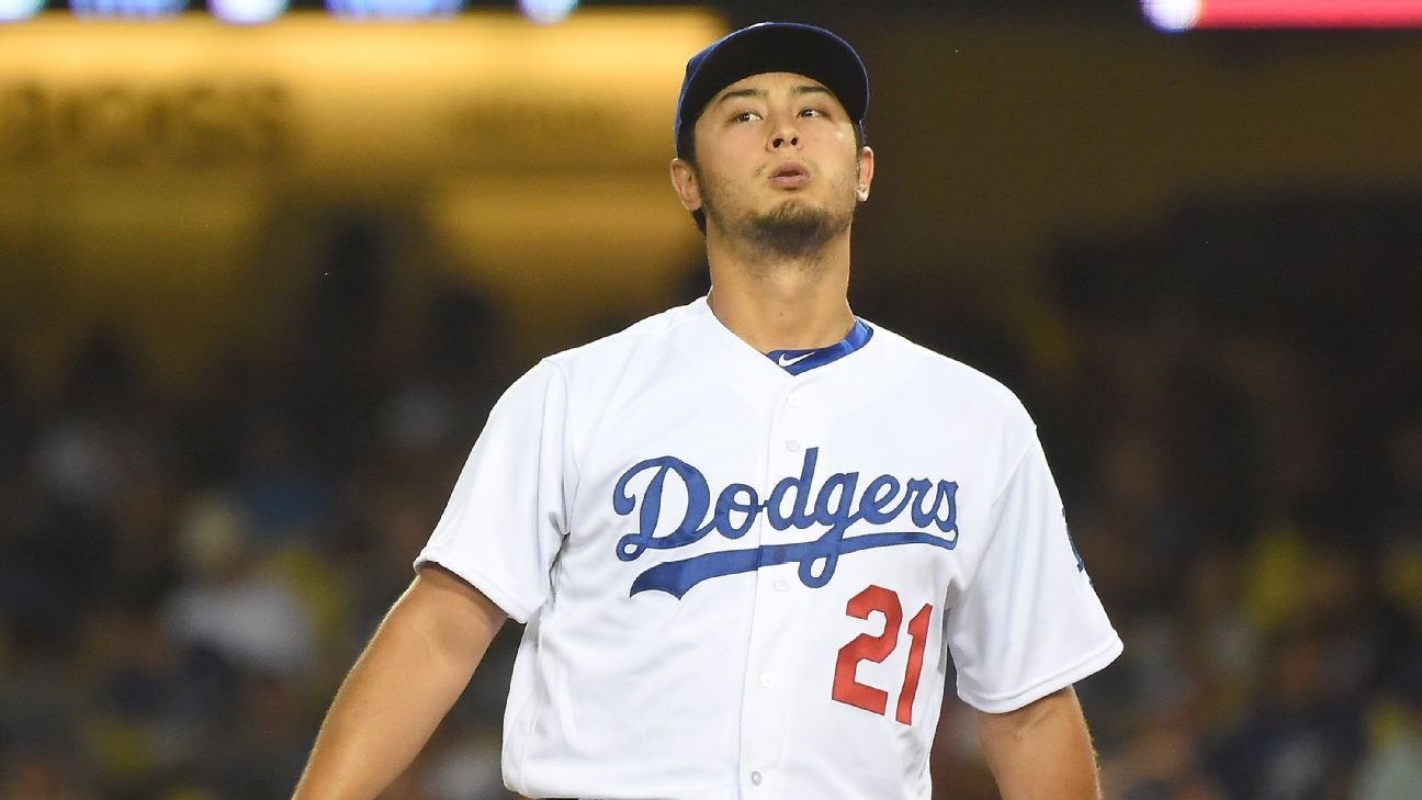 Dodgers' Yu Darvish fastest starter to 1,000 K's in MLB history - ESPN