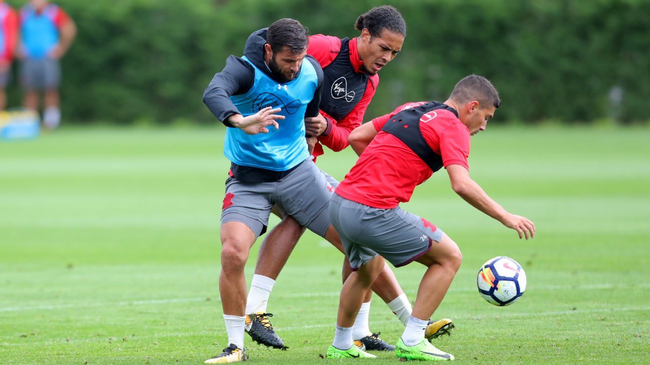 Virgil van Dijk returns to training with Southampton's first-team squad ...