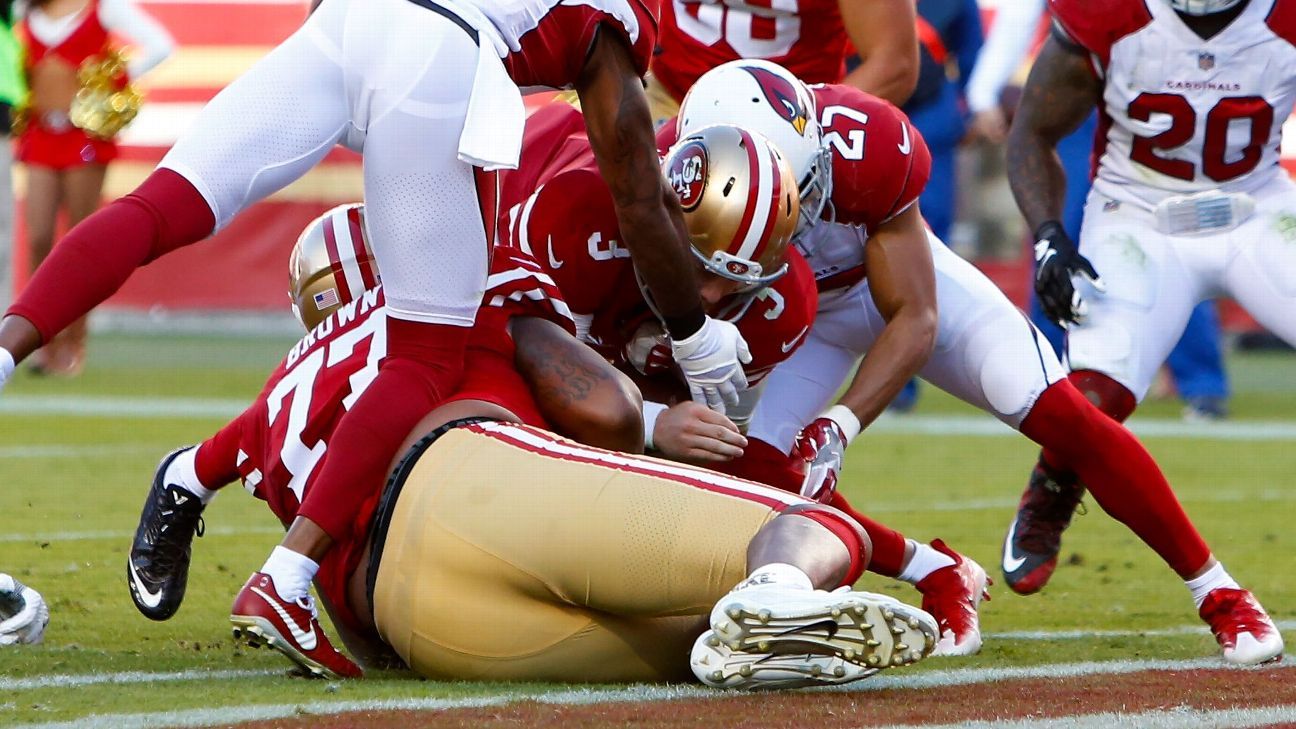 Injury-ravaged 49ers unable to pressure Cardinals - ESPN - San ...