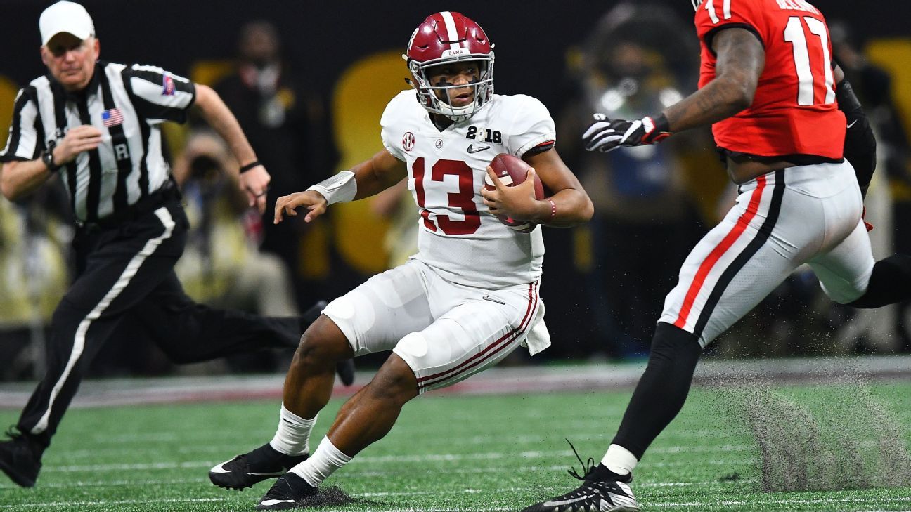 Alabama QB Tua Tagovailoa returns to practice after hand injury - ESPN