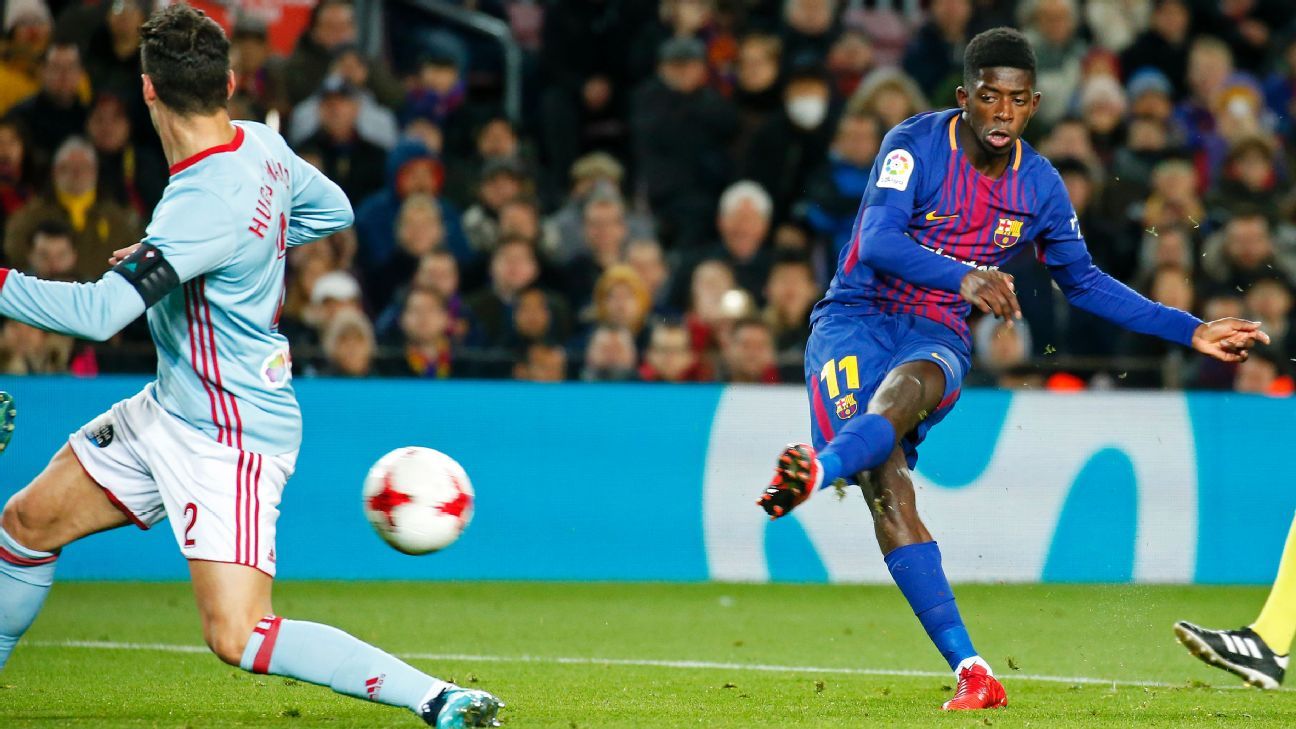 Barcelona's Ousmane Dembele out for four weeks after re-injuring ...