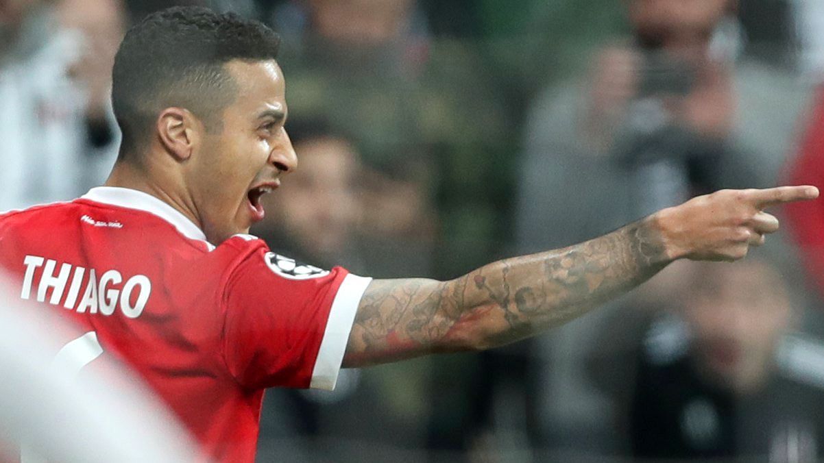 Thiago puts Bayern Munich ahead of Besiktas before leaving with foot ...