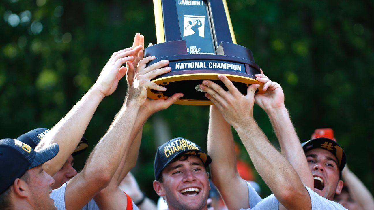 Cowboys breeze past Crimson Tide for 11th men's golf title - ESPN