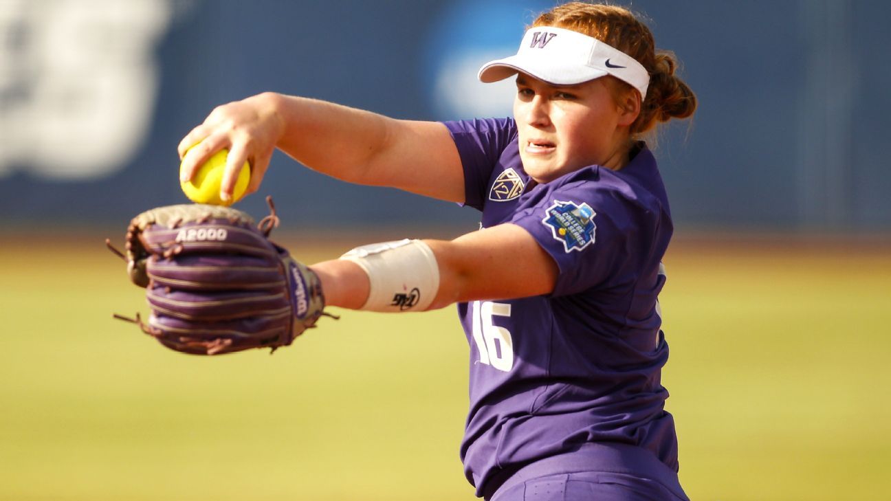 2018 Women's College World Series -- Gabbie Plain and Washington ...