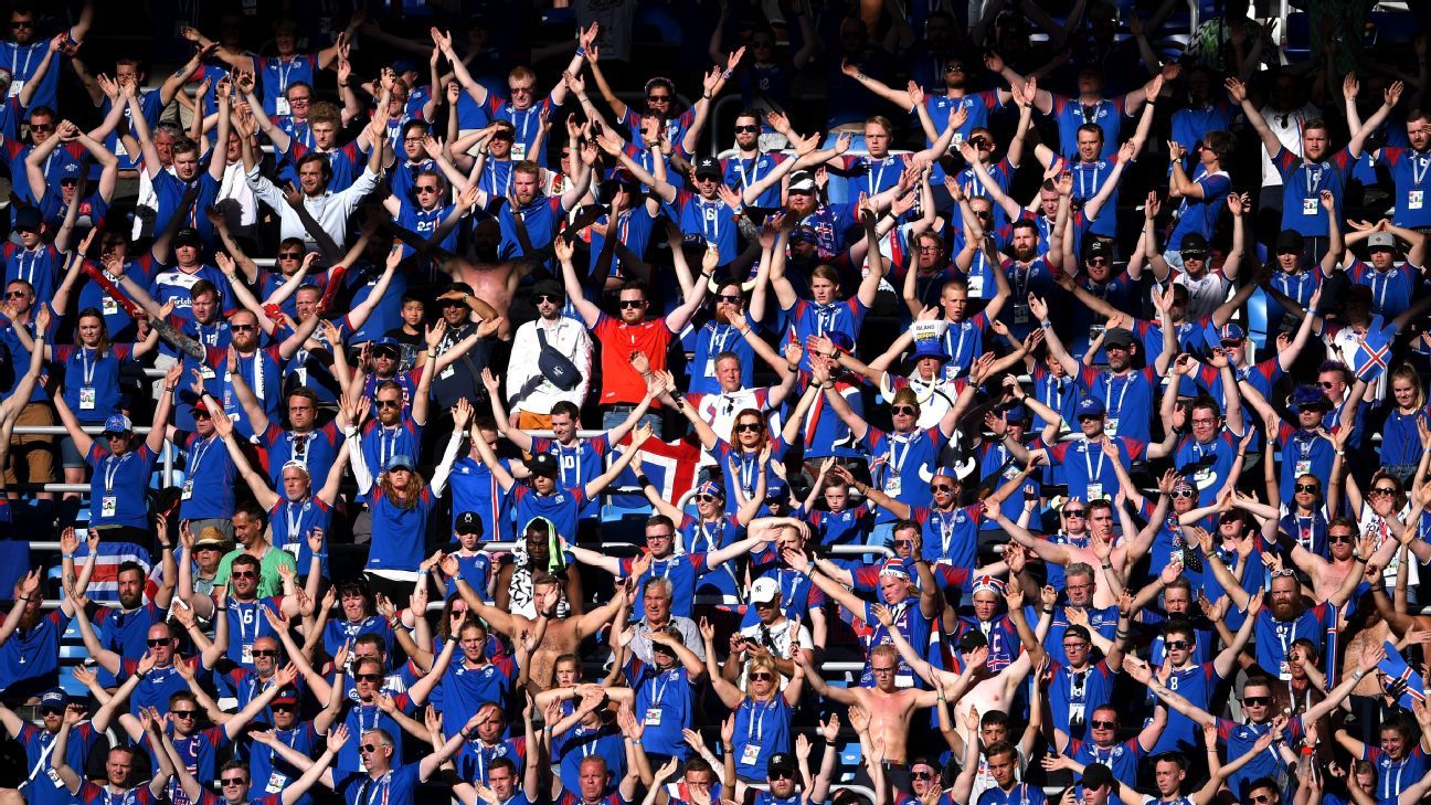 Viking clap experience during Iceland v Nigeria, big crowds at small ...