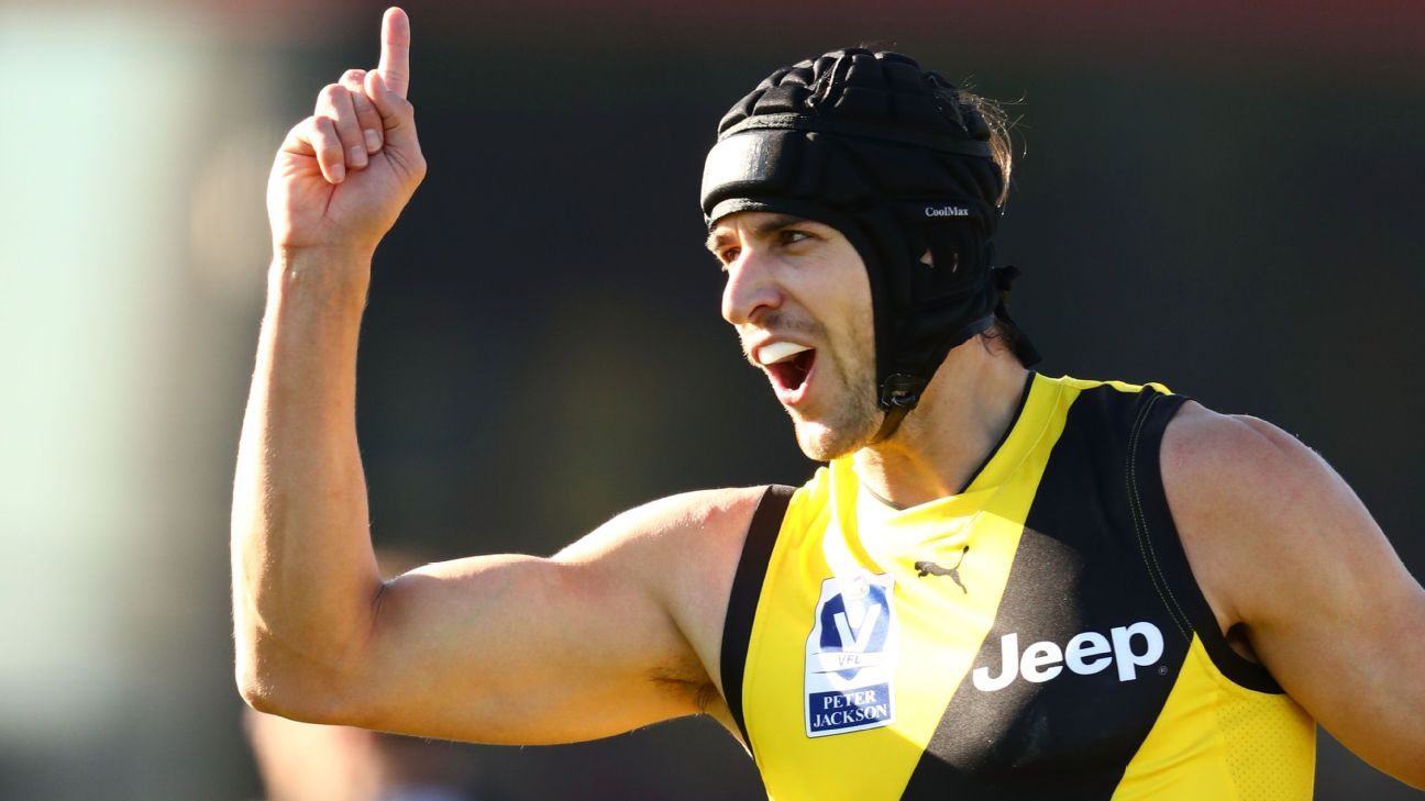 College Football AFL Richmond Tigers Ben Griffiths Ben Lennon ...